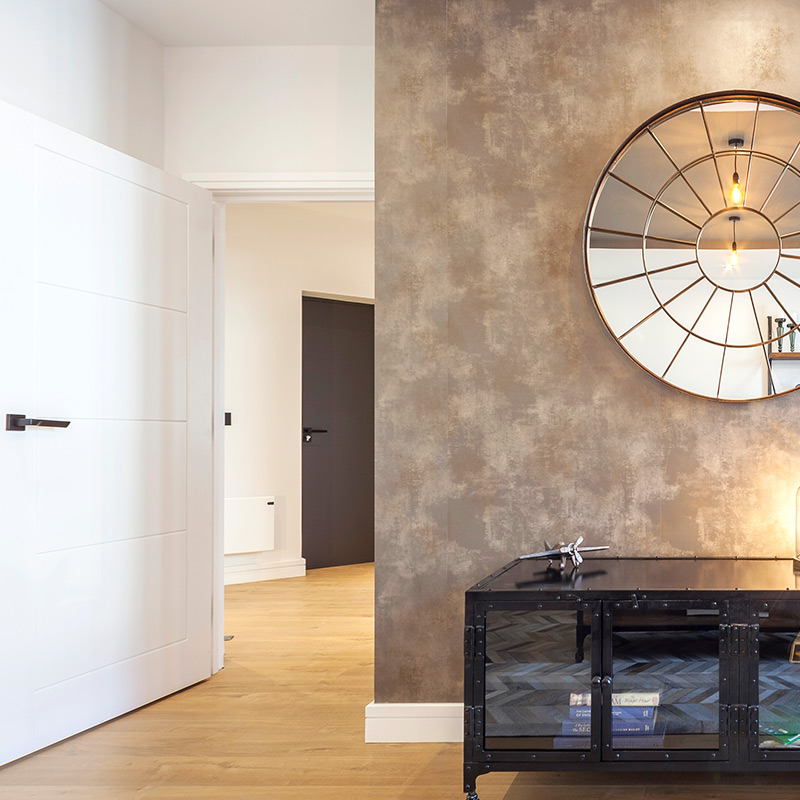Arista Internal Doors | Modern White Grooved Doors | The Metropolitan ...