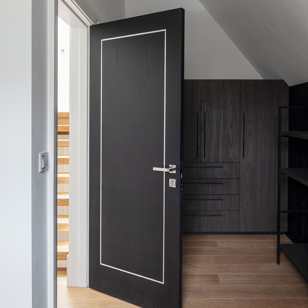 Inlay 1 Panel | Slate Black Doors | Hornbeams | Doorsan